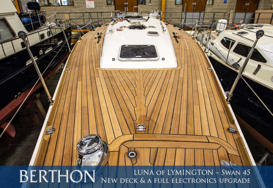 Swan 45 new deck and a full electronics upgrade - Berthon