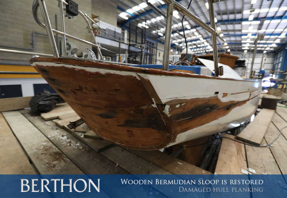 Wooden Bermudian sloop restored by Berthon - Berthon