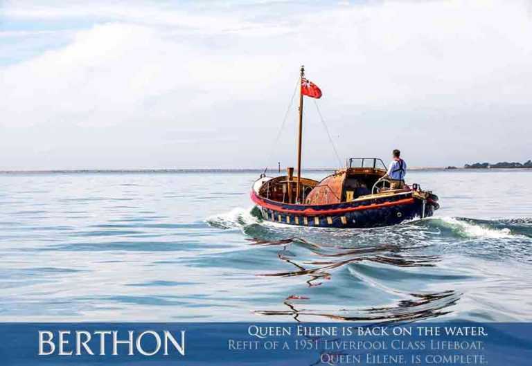 Queen Eilene is back on the water. - Berthon